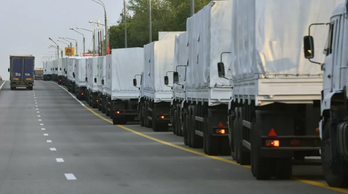 46 Lorries Of Russia's Another Humanitarian Convoy Illegally Cross Into ...