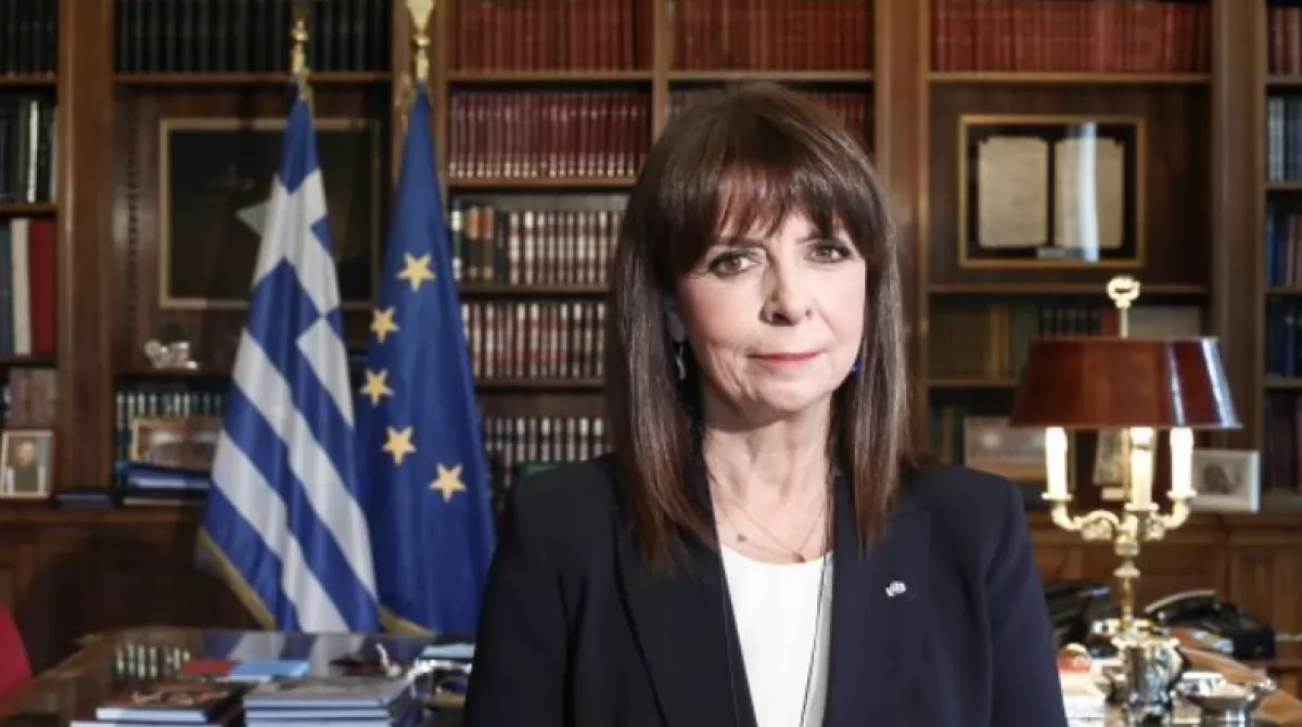 Greek President Sakellaropoulou And Defense Minister Panayiotopoulos ...