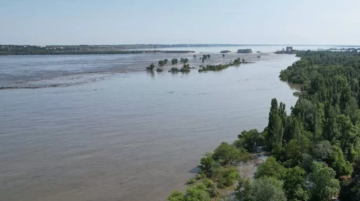 Water Level In Kakhovka Reservoir In Nikopol Area Fell To 9 Meters ...