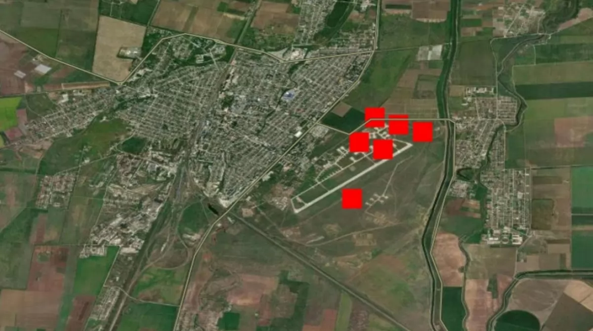 Fire around military airfield in Dzhankoi was visible from satellite ...