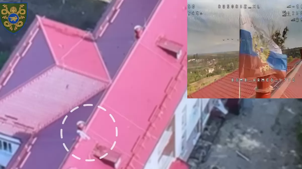 Military destroy russian flag at school in New York and return ...