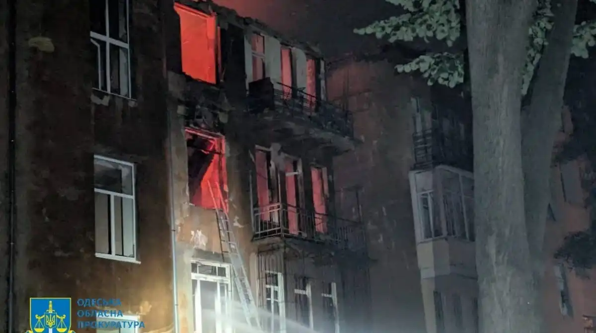 In Odesa, apartment building completely destroyed due to attack by RF ...